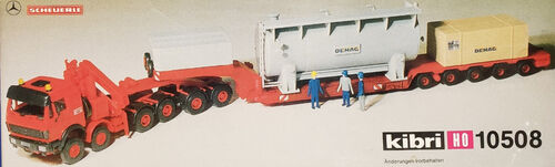 NEW! Kibri 10508 Mercedes Benz 6-axle Tractor with Self-Loading Crane and 5-axle Semi-Trailer