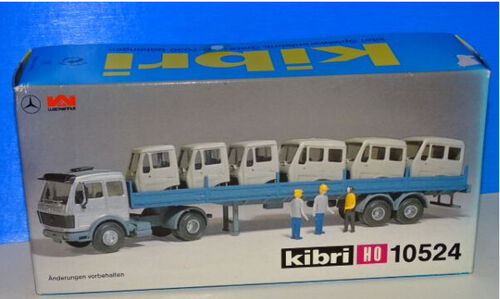NEW! Kibri 10526 Mercedes Benz 2-axle with 2-axle Semi-Trailer with Cargo Pipes
