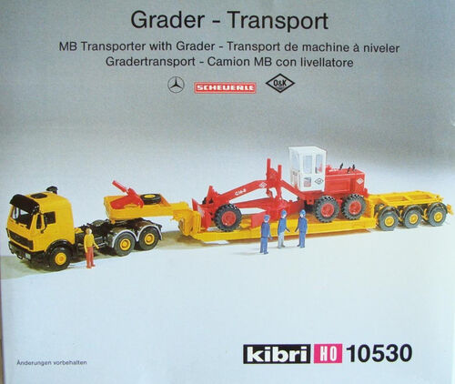 NEW! Kibri 10530 Mercedes Benz 3-axle with 3-axle Low-Floor Semi-Trailer with Load