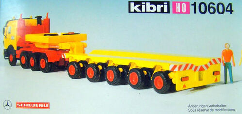 NEW! Kibri 10604 Mercedes Benz 4-axle with 5-axle Modular Semi-Trailer
