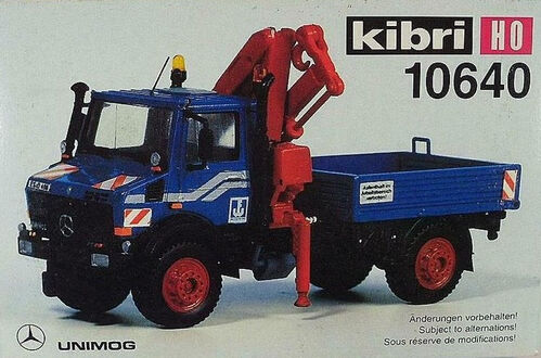 NEW! Kibri 10640 Unimog with Loading Box and Self-Loading Crane
