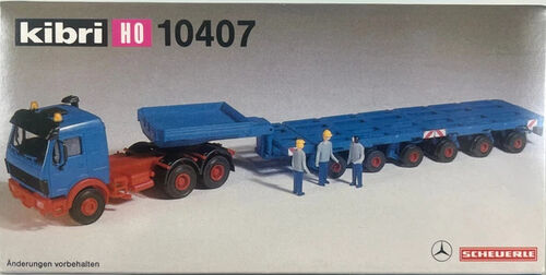 NEW! Kibri 10407 Mercedes Benz 3-axle with Heavy Semi-Trailer 6-axle Scheuerle