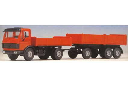 NEW! Kibri 10812 Mercedes Benz 2-axle Tipper with Trailer 3-axle Tipper