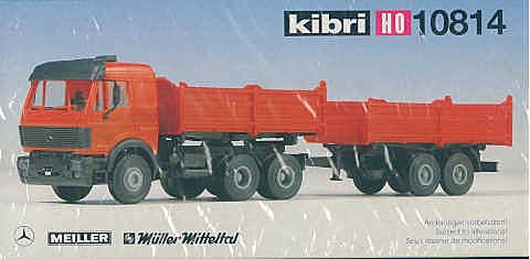 NEW! Kibri 10814 Mercedes Benz 3-axle Tipper with Trailer 3-axle Tipper