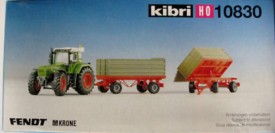 NEW! Kibri 10830 Fendt Tractor with two Self-UnLoading Trailers
