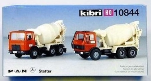 NEW! Kibri 10844 MAN 3-axle and MB 3-axle for Concrete Transport
