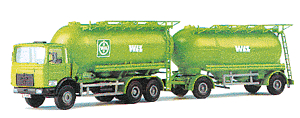 NEW! Kibri 10848 MAN 3-axle Tanker with 2-axle Tanker Trailer for Cement
