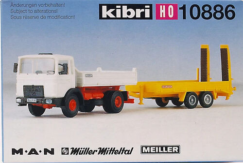 Kibri 10886 MAN 2 -axle Tipper with 2 -axle Trailer for Vehicles