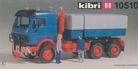 NEW! Kibri 10510 Mercedes-Benz 3/oś ciągnik ze skrzynią ładunkową z plandeką