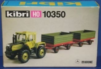 NEW! Kibri 10350 Traktor Mercedes-Benz z dwoma przyczepami 2/oś Krone