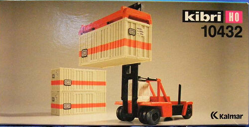 NEW! Kibri 10432 Podnośnik kontenerowy Kalmar z kontenerami 20' DB 3 szt.