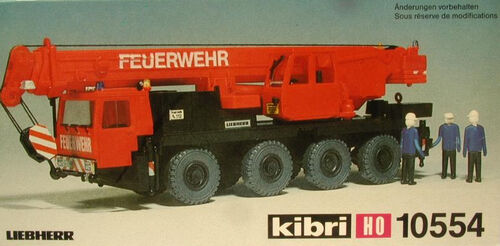 NEW! Kibri 10554 Dźwig samojezdny 4/oś Liebherr LTM 1050/4 Feurwehr