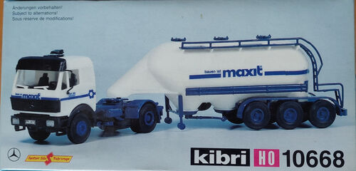 NEW! Kibri 10668 Mercedes-Benz 2/oś z naczepą pojemnik silos Maxit