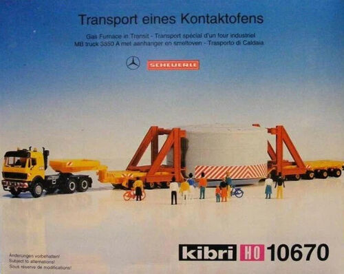 NEW! Kibri 10670 Mercedes-Benz 3/oś z naczepą niskopodłogową do specjalnego transportu z ładunkiem