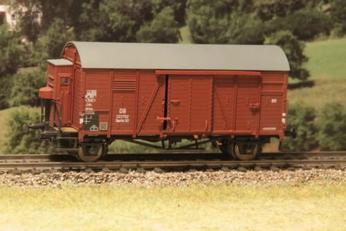 NEW! Exact-Train EX20201 Oppeln Gmrhs30 Covered Freight Wagon (Brake Van), DB, Ep. III