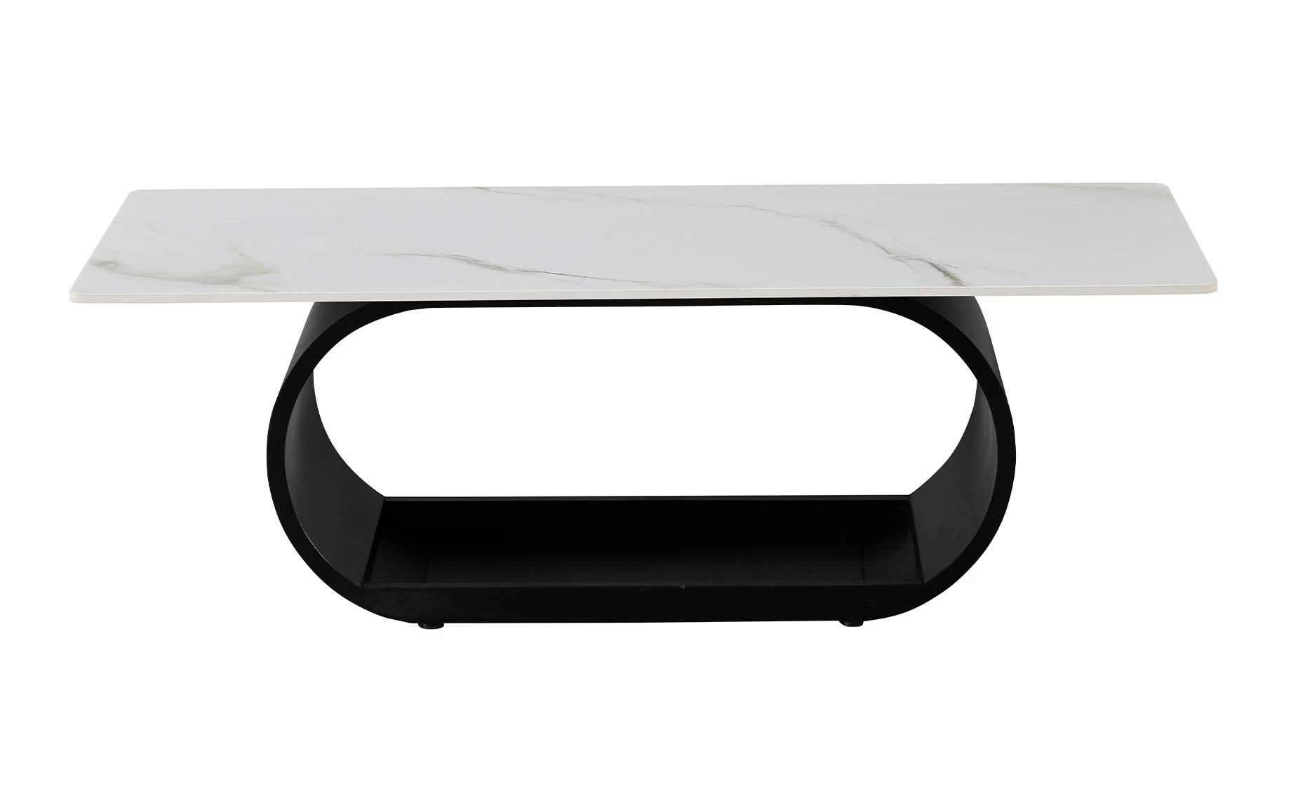 Oburu klub sto 120x60x45 cm bela keramika/crno
