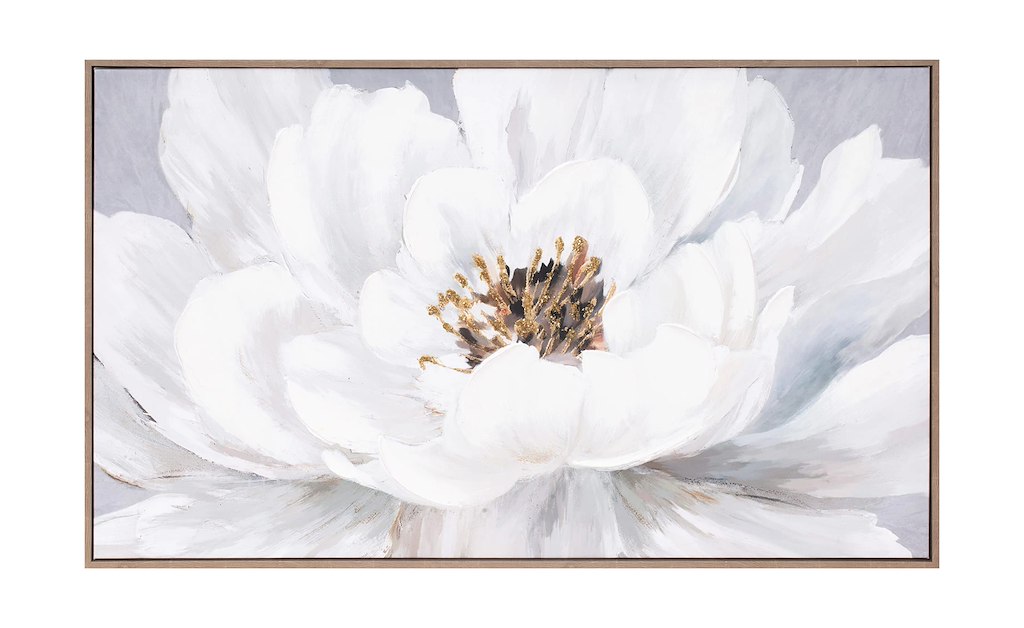 Slika sa ramom White flower 60x100cm
