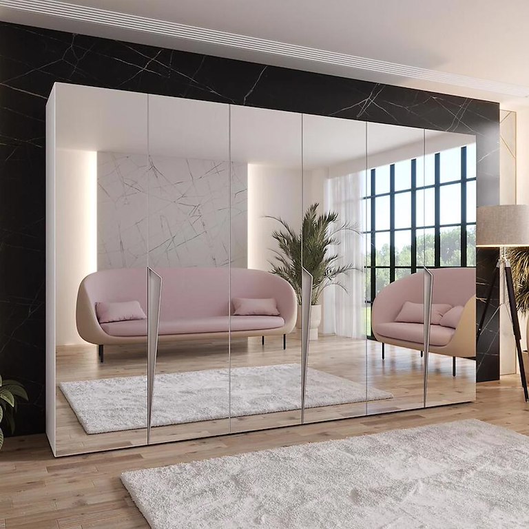 Piano ormar 300x50x202 cm bela/kašmir