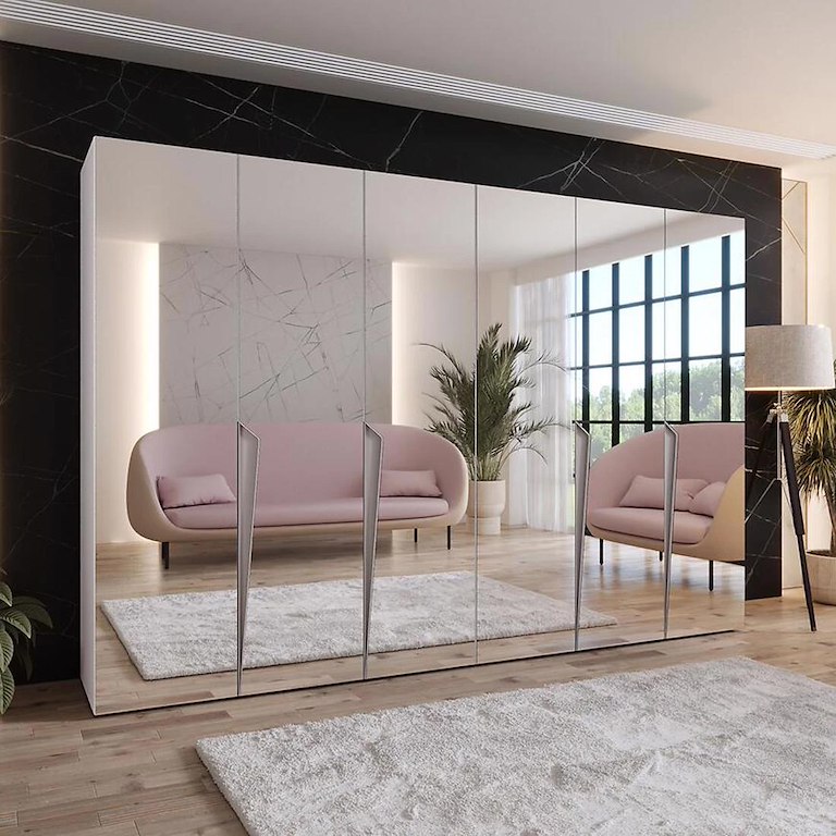 Piano ormar 300x50x202 cm bela/kašmir