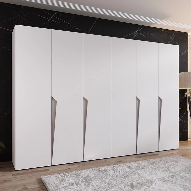 Piano ormar 300x50x202 cm bela/kašmir