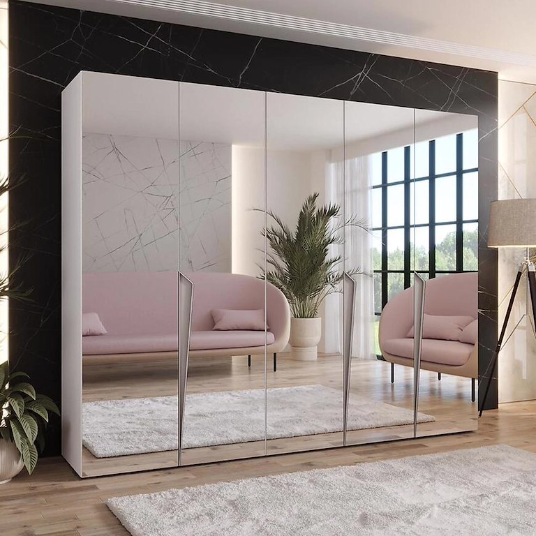 Piano ormar 250x50x202 cm bela/kašmir