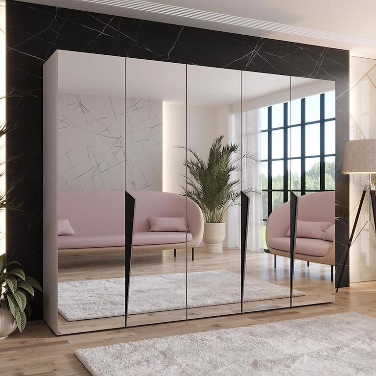 Piano ormar 250x50x202 cm kašmir/crna