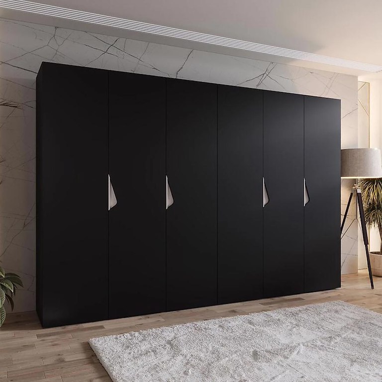 Sandi ormar 300x50x202 cm crna/kašmir