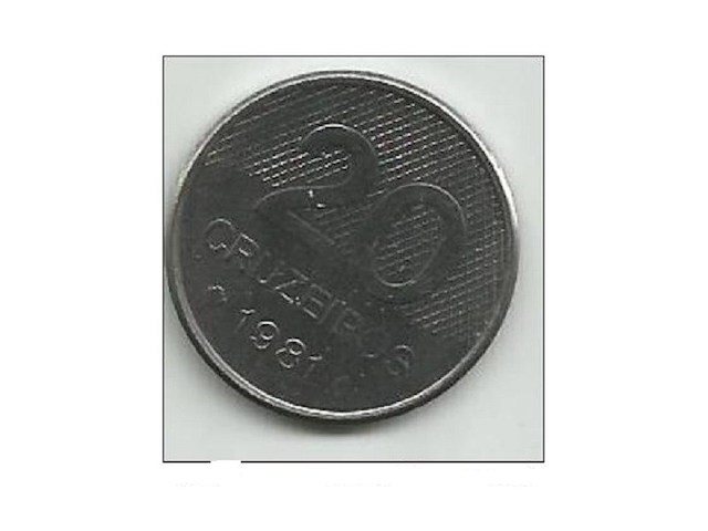 BRAZIL 20 cruzeiros 1981.