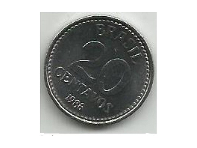 BRAZIL 20 centavos 1986 UNC/AUNC