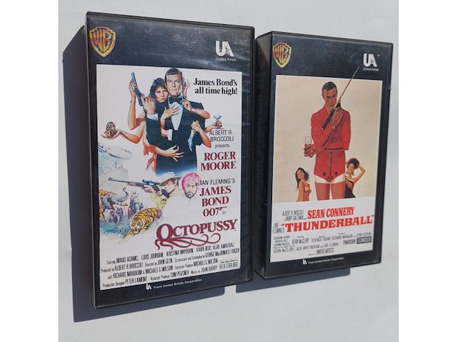 2 Yu original izdanja VHS James Bond RARE