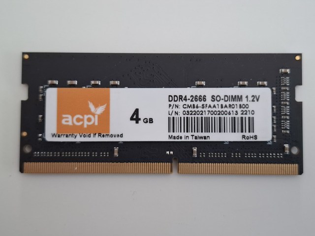 ACPI 4GB DDR4-2666 SO-DIMM laptop RAM – 2666 MHz