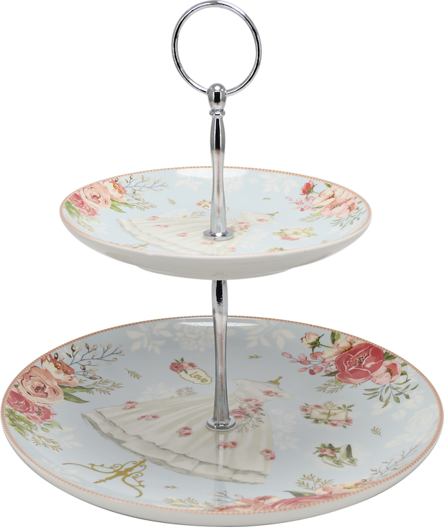 ETAŽER PASTEL PLAVI LOVE OP25448 WY