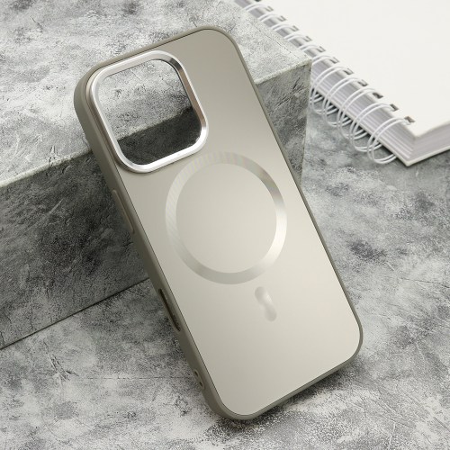 FUTROLA COLOR METAL MAGSAFE ZA IPHONE 16 PRO (6.3) SREBRNA (BIG CAMERA)