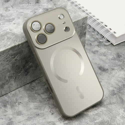 FUTROLA COLOR METAL MAGSAFE ZA IPHONE 17 PRO (6.3) SIVA (SMALL CAMERA)