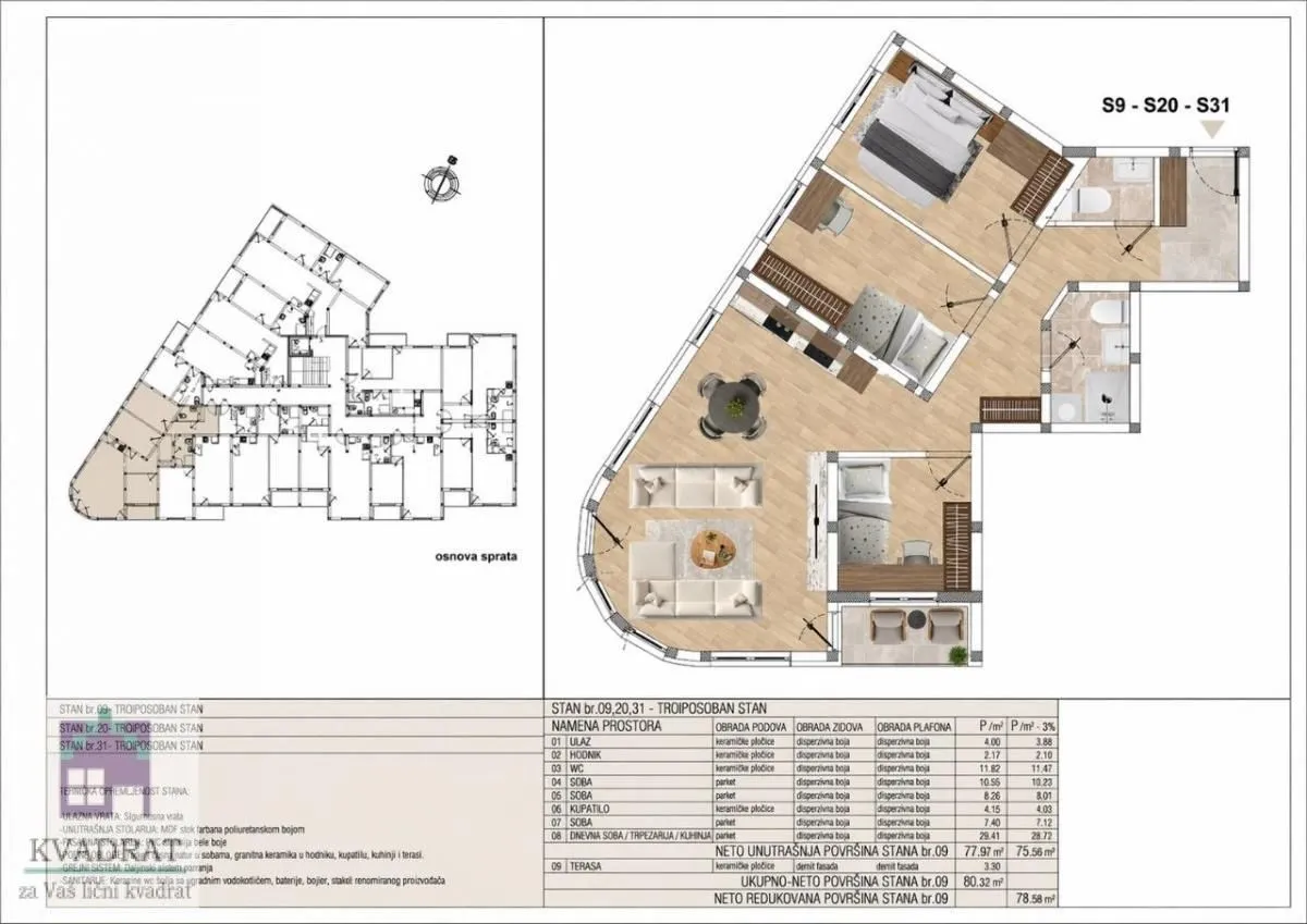 Prodaja, trosoban stan, 78m², Obrenovac, Beograd