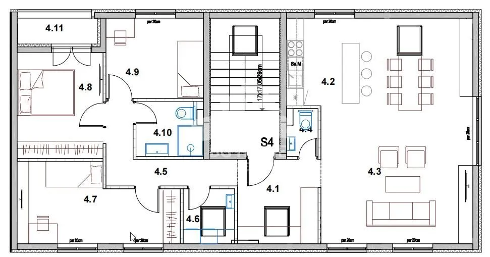 Prodaja, četvorosoban stan, 104m², Borča 1, Borča Sve Podlokacije