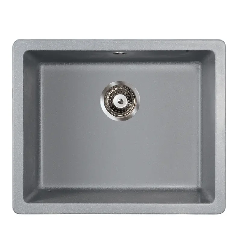 Metalac QUADRO U 50 granitna sudopera podgradna grafit 570×470 mm – Ø90 (375053)