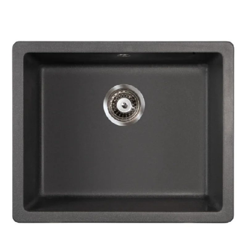 Metalac QUADRO U 50 granitna sudopera podgradna crna 570×470 mm – Ø90 (347263)
