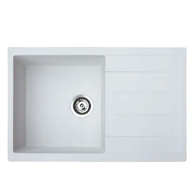 Metalac XATOS PLUS granitna sudopera usadna bela 780×500 mm – Ø90 (377920)