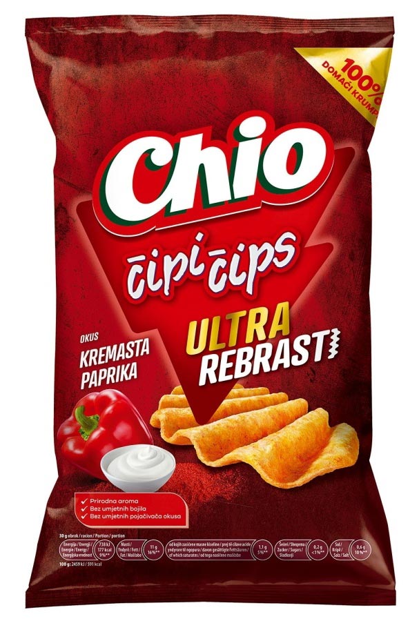 CHIO CHIPS REBRASTI KREMASTA PAPRIKA 80G