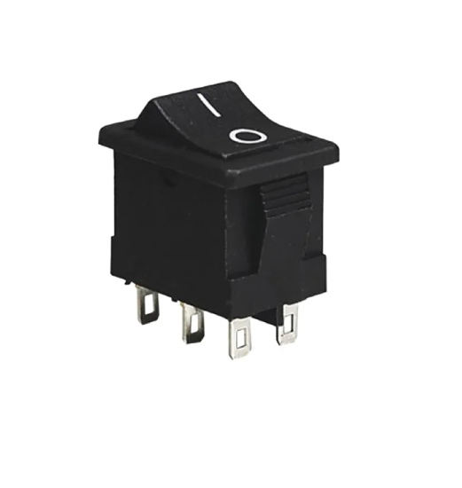 PREKIDAC ZA FEN 19X13MM MINI 2-POLA 6-KONTAKTA 6A 250V PREKPLASCRN6