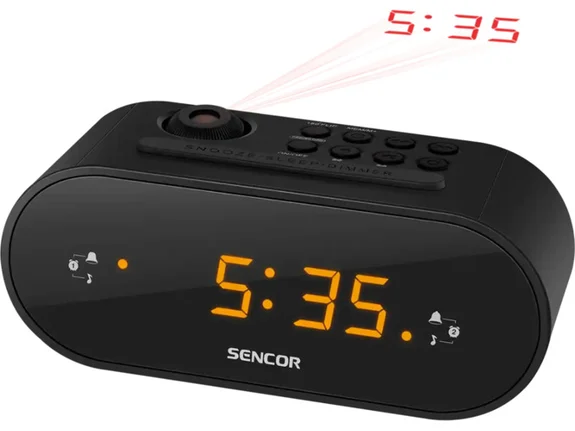 Sencor FM radio alarm sa projektorom SRC 3100 B crni