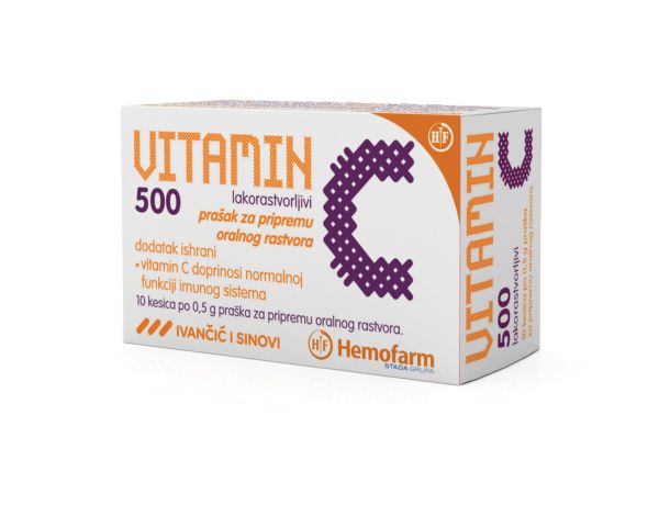 Vitamin C 500mg prašak 10 kesica