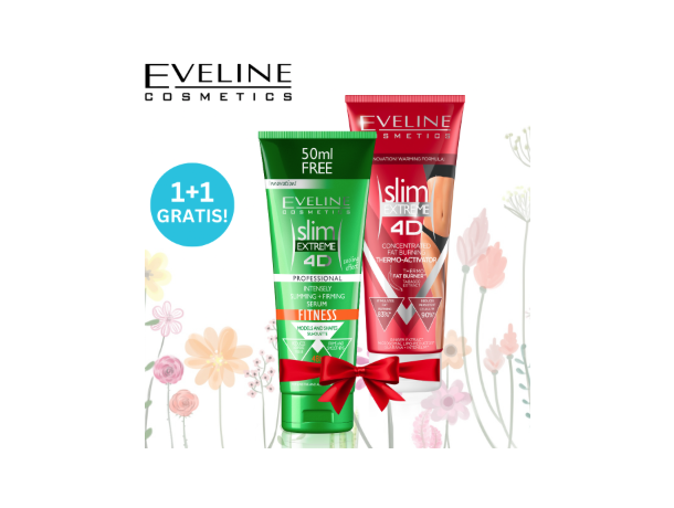 Eveline SLIM EXTREME FITNESS serum 250ml + GRATIS THERMOACTIVE serum 250ml