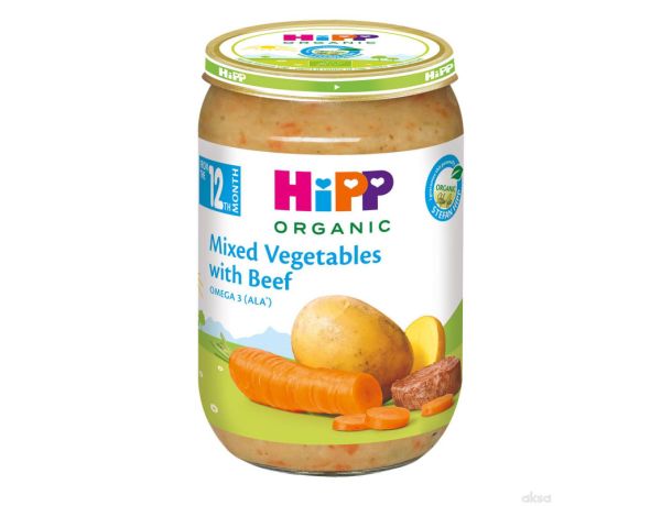HIPP Bio Obrok mešano povrće sa govedinom 220g