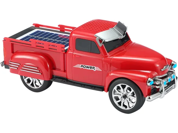 Zvučnik bluetooth WS-695 sa solarnim punjenjem auto crveni