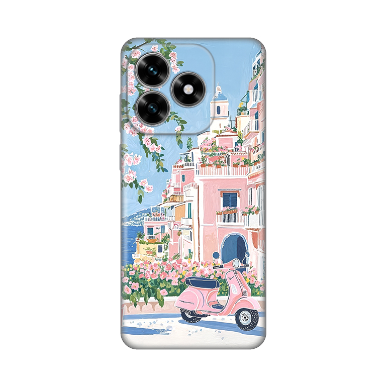 Zastitna silikonska maska (futrola) PRINT - Huawei Honor X5c Plus Pink Italy