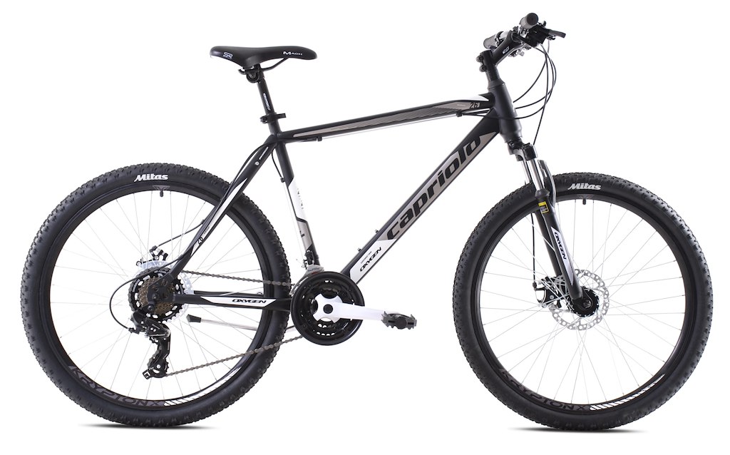 Muški bicikl CAPRIOLO OXYGEN 26'/18D crno-b/22' sivi, Siva, 22'