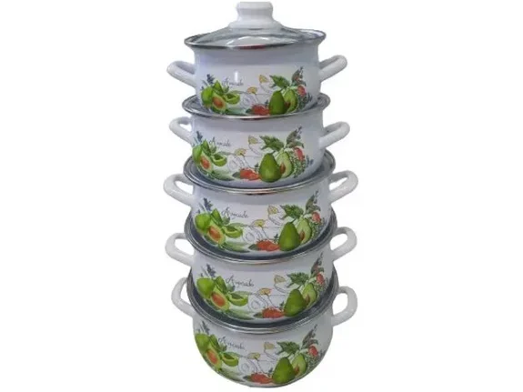 Bonera Emajl šerpe set 5 /1 - avokado