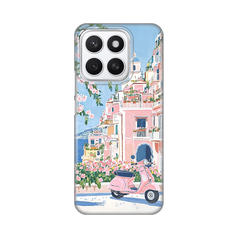 Zastitna silikonska maska (futrola) PRINT - Huawei Honor X8c Pink Italy